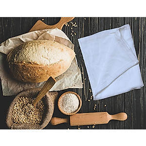 [18 Pack] Flour Sack Kitchen Dish Towels - Lint Free Soft 100% Ring Spun Cotton - Large 28x28 - White