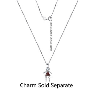 Ginger Lyne Collection Box Necklace Chain for Men or Women, 925 Sterling Silver 1mm Width 24 Inch, Gifts for Her