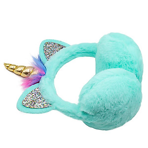ZTL Unicorn Earmuffs for Girls Kids Women Soft Plush Ear Warmers Winter Ear Muffs