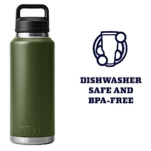 YETI Rambler 46 oz Bottle Retired Color, Vacuum Insulated, Stainless Steel with Chug Cap, Highlands Olive
