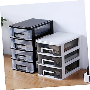 FOMIYES 2 Layers Desk Drawer Box, Desk Bins, Sundries Storage Organizer Drawers, Small Drawer Showcase Display Box for Home Office Black