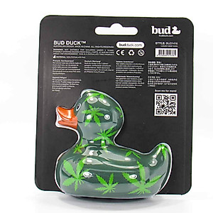 Hemp Rubber Duck Bath Toy by Bud Ducks | Elegant Gift Packaging - "Your bud in the tub!" | Child Safe | Collectable