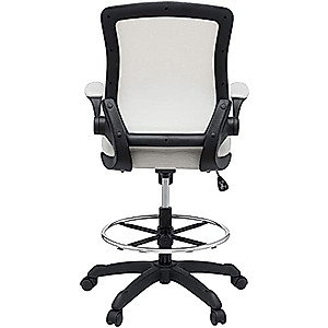 Modway MO-EEI-1423-GRY Veer-Reception Desk Flip-Up Arm Drafting Chair, 22.5"L x 25.5"W x 41.5-50"H, Gray