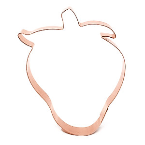 Large 5 X 4 Inch Strawberry Fruit Copper Cookie Cutter