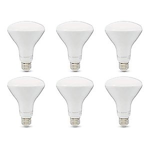 Amazon Basics BR30 LED Light Bulb, 65 Watt Equivalent, Energy Efficient 11W, E26 Standard Base, Soft White 2700K, Dimmable, 10,000 Hour Lifetime , 6-Pack