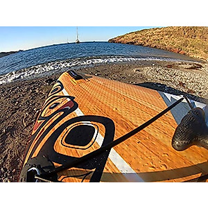 Boardworks SHUBU Great Bear | Touring All Water Inflatable Stand Up Paddleboard | SUP Package Includes Pump, Three Piece Paddle and Roller Bag Complete Kit | 14', Red/Grey/White