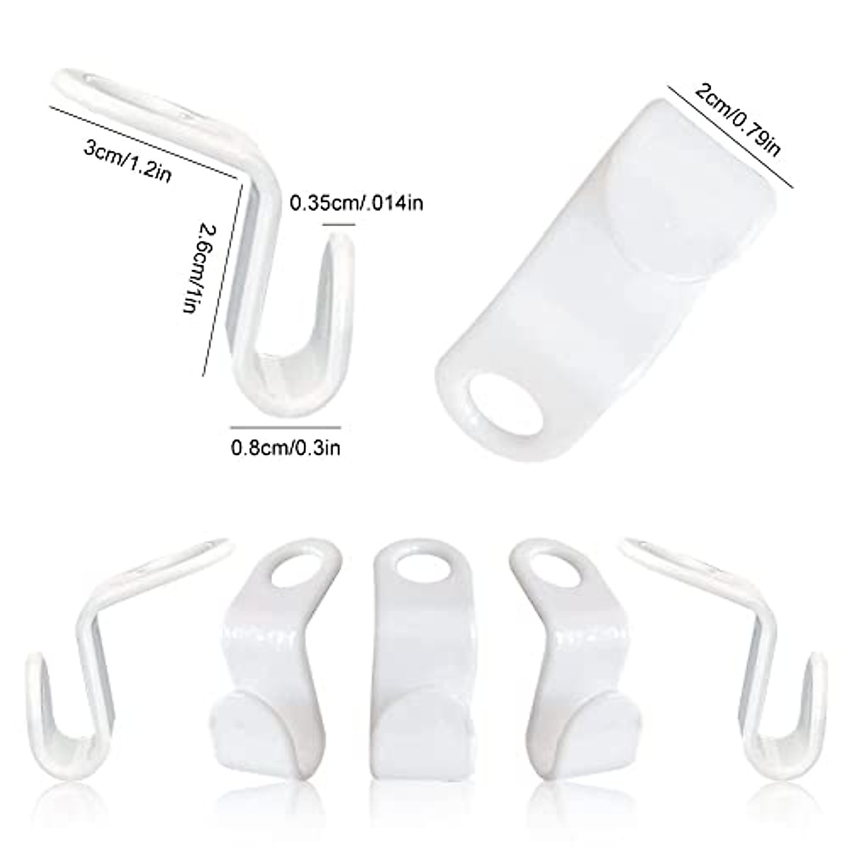 OUDE HOWER 72PCS Clothes Hanger Connector Hooks, Hanger Extender Clips, Cascading Hanger Hooks for Heavy Duty Space Saving Cascading Connection Hooks, Velvet Huggable Hangers Accessory (White)