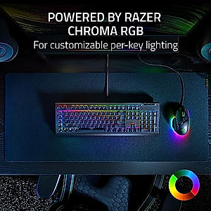 Razer BlackWidow V4 X - Mechanical Gaming Keyboard: Yellow Switches Linear & Silent - 6 Dedicated Macro Keys - Chroma RGB - Doubleshot ABS Keycaps - Media Controls - Sound Dampening & Stabilizers