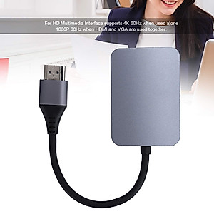 HDMI to VGA with Audio Adapter, 4 in 1 HDMI Converter o HDMIVGAMicro USB+3.5mm Audio Adapter Docking Station, Compatible for Computer, Desktop, Laptop, PC, Monitor, Projector,