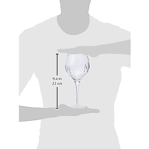 Luigi Bormioli Diamonte 22 oz, Set of 4 All Purpose Balloon Stem, 650ml, Clear