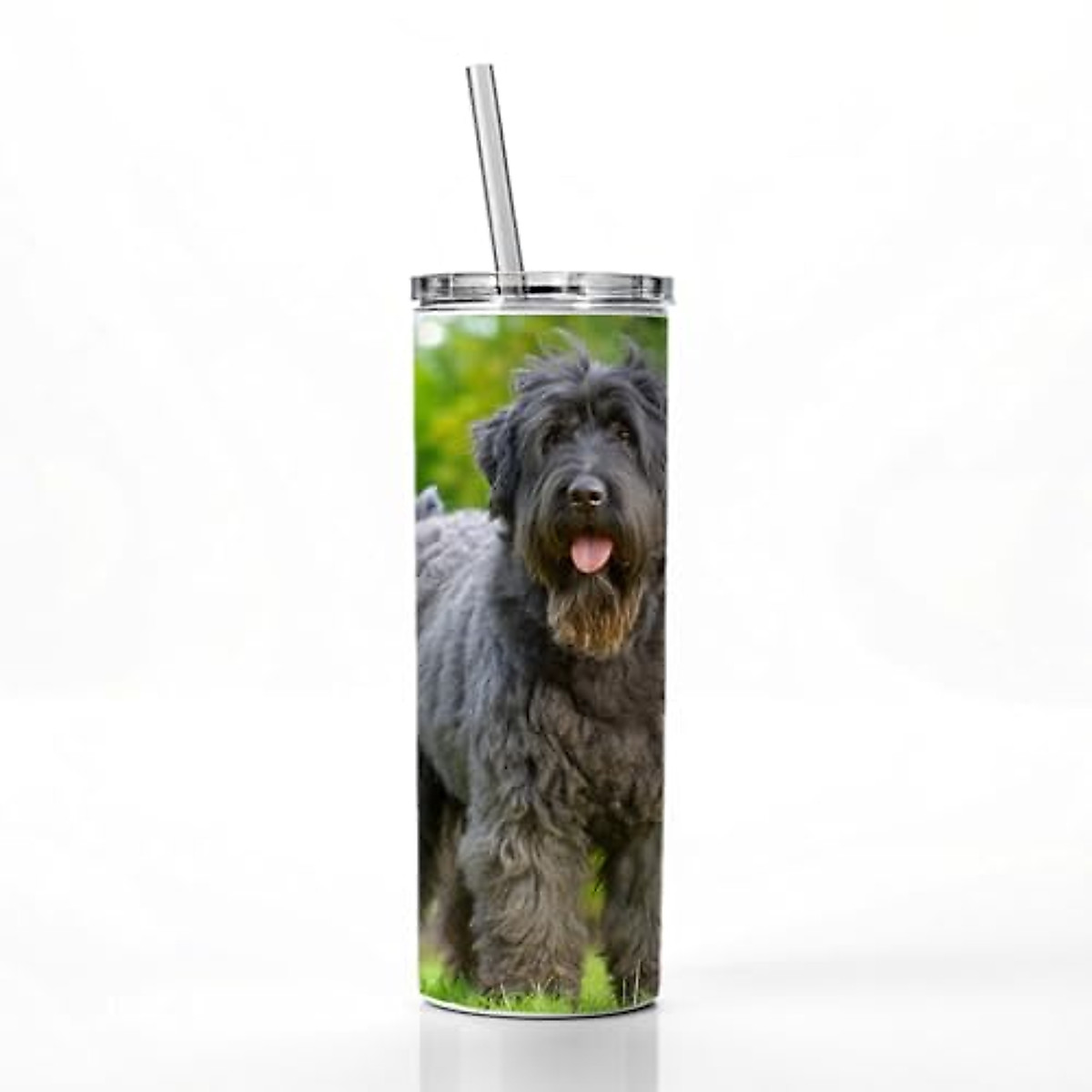 Bouviers Des Flandres Dog Photo Skinny Tumbler 20oz with Straw Insulated Water Bottle Gift