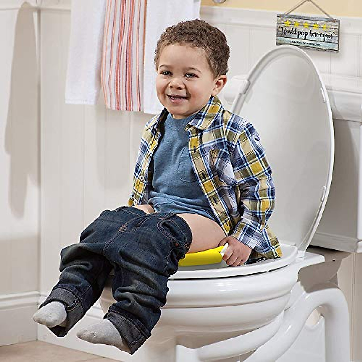 Funny Bathroom Sign Rustic Bathroom Decor Wall Arts - 4.5 Stars Would Poop Here Again - Amazing Experience - Farmhouse Guest Bathroom Wall Picture Decor 11.5" by 6"