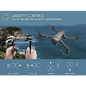 NEHEME NH760 Drones with 1080P HD Camera for Adults, WIFI FPV Live Video, RC Quadcopter Foldable Drones for Kids Beginners, Headless Mode, One Key Start Toys Gifts with 2 Batteries, Upgraded Version