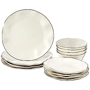 Lenox Blue Bay 12-Piece Dinnerware Set, 15.20 LB, White