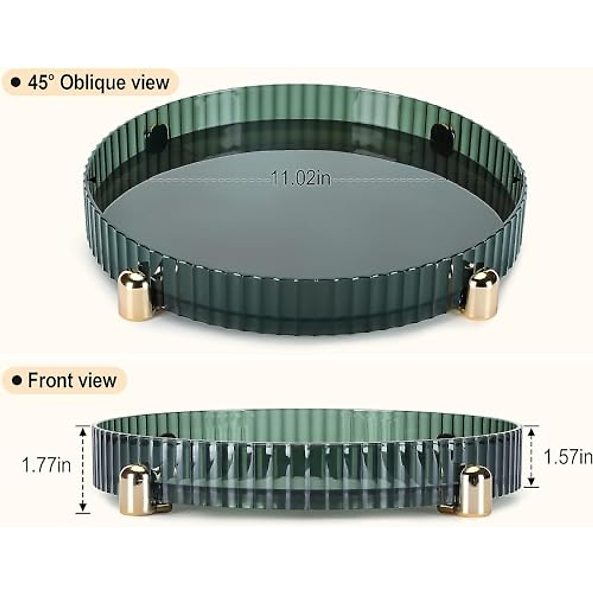 ROWNYEON 360 Rotating Makeup Organizer 1 Tier skincare organizers Bathroom Organizer Perfume Organizer Spinning Cosmetics Organizer for Vanity，Cabinets, Pantry, Fridge, Kitchen