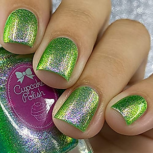 Bermuda Triangle - Grass Green Shimmer Nail Polish by Cupcake Polish