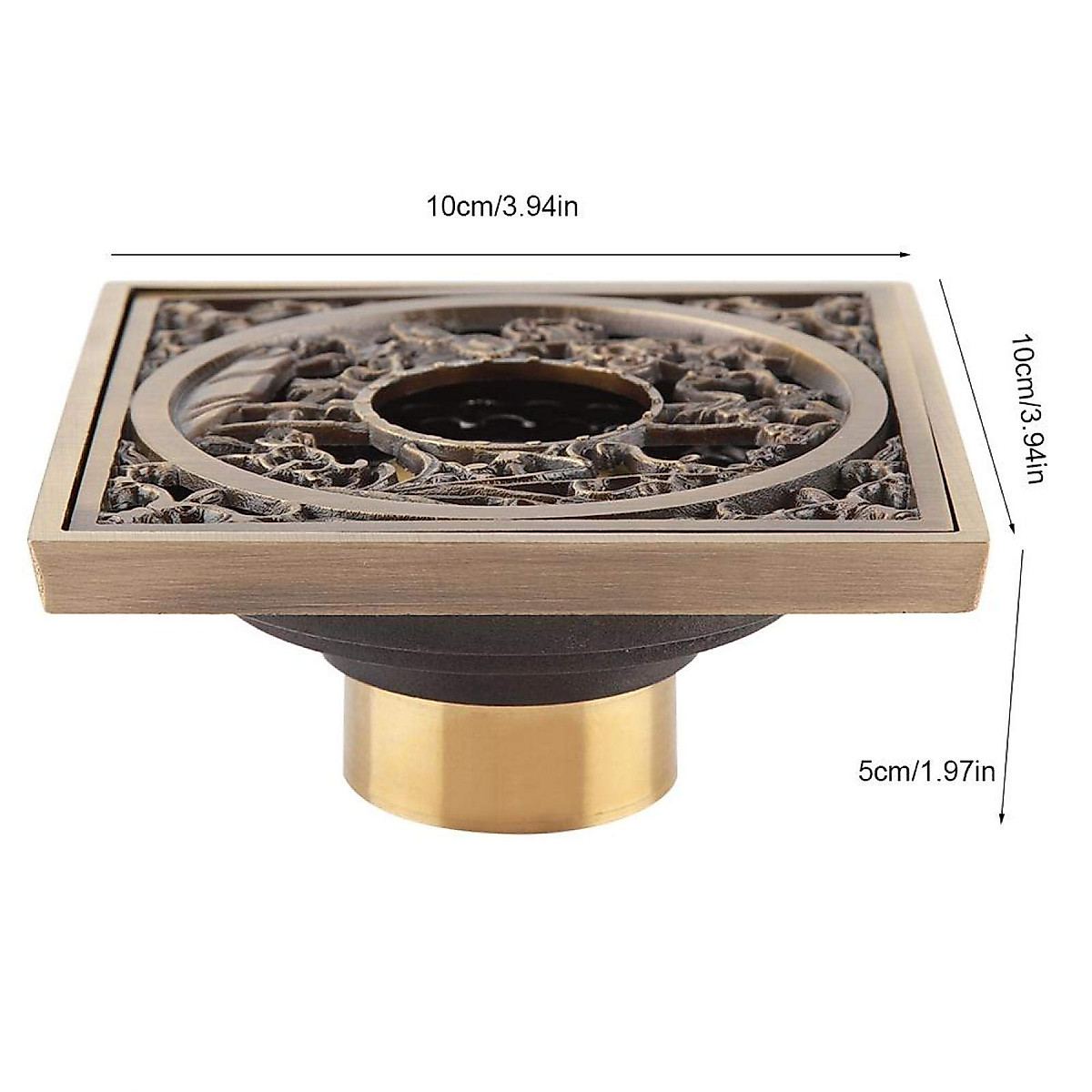 Haofy Shower Drain Hair Catcher, Shower Drain Hair Catcher, Brass Shower Floor Waste Drain Strainer Cover for Bathroom Bathtub and Kitchen Drain Cover(C)