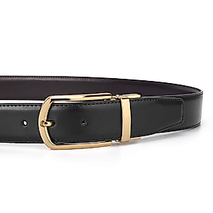 PlusZis Reversible Leather Belts For Men Big and Tall 28"-87" Trim To Fit With Gift-Box