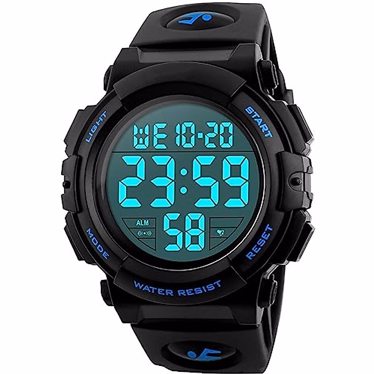 MJSCPHBJK Mens Digital Watch, Sports Military Watches Waterproof Outdoor Chronograph Watch for Men with LED Back Ligh/Alarm/Date