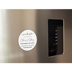 Personalized Save The Date Magnets | Customize Image and Text | 4-Inch by 4-Inch | Easy to Customize | Multiple Quantities | Beautiful Elegant Design (100)