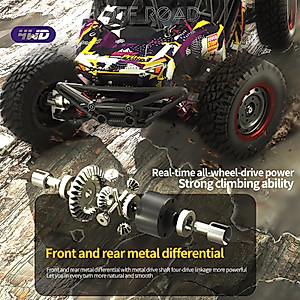 Brushless RC Car, 70km/h, 16106 PRO, High Speed RC Car, RTR, 1/16 4WD Off-Road Drift Brushless Crawler RC Truck for Adults Blue