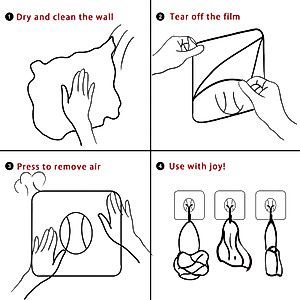 Latoxcaa Heavy Duty Adhesive Wall Hooks - Strong & Transparent, Hold up to 22lb, Waterproof & Reusable, Ideal for Kitchen, Bathroom, and Office (30 Pack)