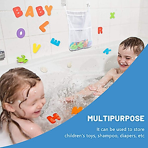 4 Mesh Bath Toy Holder, Storage Bag with 2 Ultra Strong Sucker, Make Baby Bath Toy Easy Storage-Kids&Babby