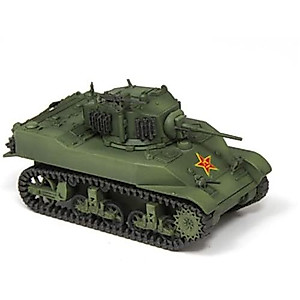 S-Model China PLA Captured Type 97 & M5A1 M5A1 Stuart Light Tank 2 Vehicles Set 1/72 ABS Tank Pre-builded Model