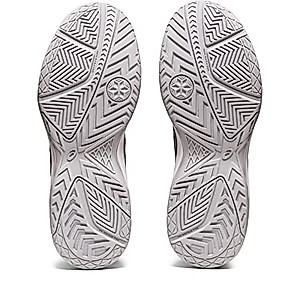 ASICS Women's Upcourt 5 Volleyball Shoes, 8, Black/Pure Silver