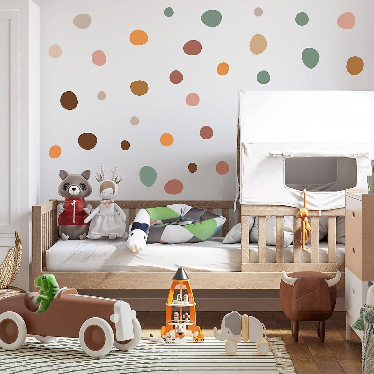 Vgaruint Irregular Polka Dots Boho Wall Stickers - Playroom Wall Decals, Kids Wall Decal, Nursery Wall Decals (Wall Deco DOT)