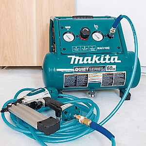Makita MAC210Q-R Quiet Series 1 HP 2 Gallon Oil-Free Hand Carry Air Compressor (Renewed)
