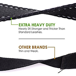 Heavy Duty Dog Leash - 2 Handles - Padded Traffic Handle for Extra Control, 7ft Long - Perfect Leashes for Medium to Large Dogs