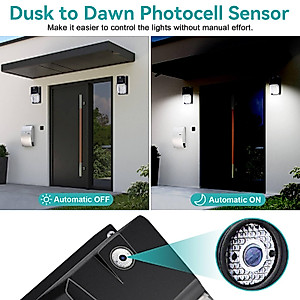 HiBay 12 Pack Dusk-to-Dawn LED Wall Pack Lights Outdoor, Bright 18W 1980LM 5000K Replace 60-100W HPS/HID, IP65 Waterproof Outside Security Lighting with Photocell Sensor