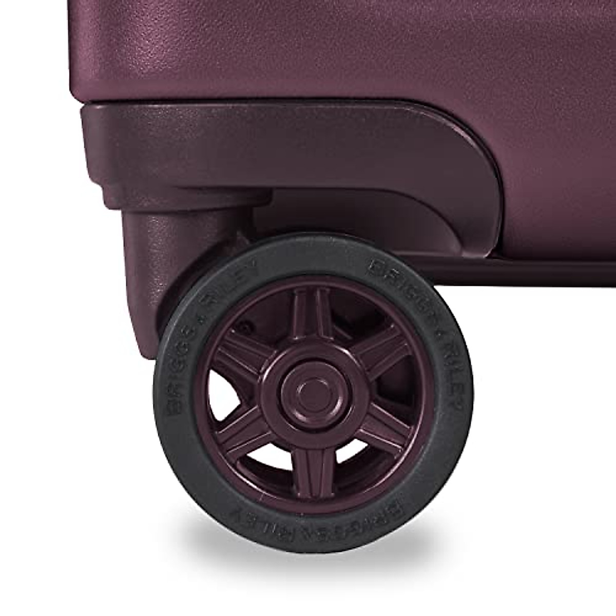Briggs & Riley Sympatico Hardside Medium Spinner Luggage, Plum, 27-Inch Checked