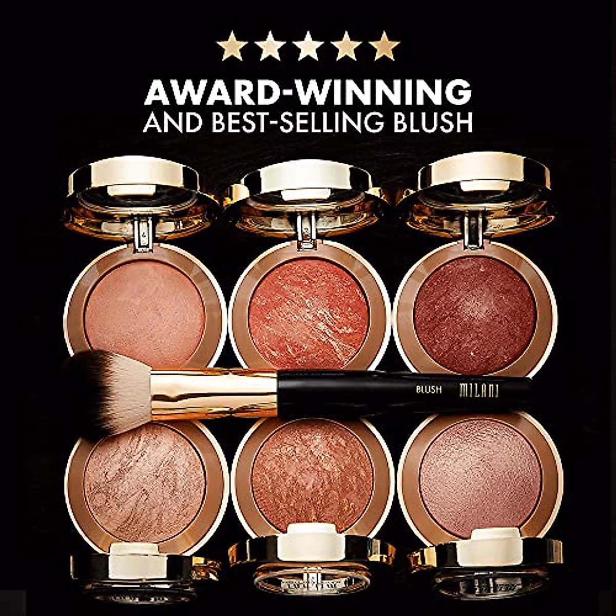 Milani Baked Blush - Petal Primavera (0.12 Ounce) Cruelty-Free Powder Blush - Shape, Contour & Highlight Face for a Shimmery or Matte Finish