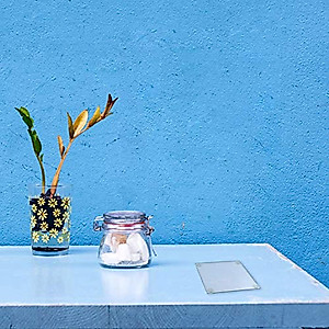 FASHIONCRAFT Perfectly Plain Collection Glass Coasters – Square Coasters, Party Favors (Set of 20)