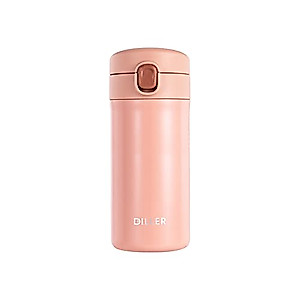 Leeeeey Mini Thermal Water Bottle,10 oz with Spout Lid Insulated Stainless Steel Bottle,Leakproof Travel Mug Perfect for Kids and Women (10oz-Pink)