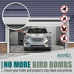 ADIROZ Clear Plastic Bird Spikes for Outdoors – Transparent Acrylic Garden Fence Animal Barrier to Keep Birds Away – Protect Your Home and Patio with a Humane Bird and Squirrel Repellent, 10 Ft.