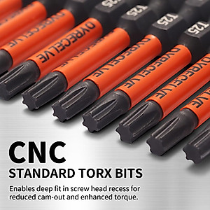 10-Pack T25 Torx Bits for Impact Driver- Torx Bit Set 2'' Long, Profession Star Bits Set, Magnetic T-25 Torx Bit, S2 Alloy Steel Torque Bits, T Bit Set 1/4'' Hex-Shank, Star Drill Bit Set, T25 Bit