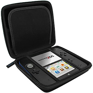 iGadgitz U2702 - EVA Hard Case Cover Compatible with Nintendo 2DS - Black