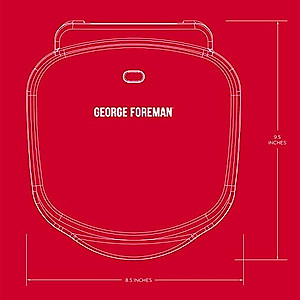 George Foreman GR0040B 2-Serving Classic Plate Grill, Black