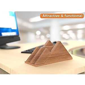 Mobashyr Wooden Dual Vertical Laptop Stand Mountain Laptop Stand Vertical with Thickness Up to 0.98" (25mm) Fits Most Laptop - MacBook pro Vertical Stand