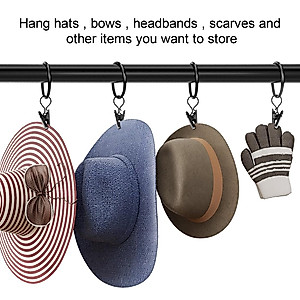 Curtain Rings with Clip - Set of 42,Interior Diameter 1",Fits up to 5/8 Inch Rod Made of Metal-Black