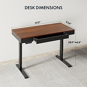 FLEXISPOT E1FR Height Adjustable Standing Desk 55 Inches 2 Tier Electric Sit Stand Up Home Office Desk with Memory Controller Pegboard Ergonomic Workstation (White Frame + 55" Maple Top)