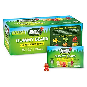 Black Forest Gummy Bears Candy, 1.5 Ounce Treat-Size Pouches (Pack of 24)