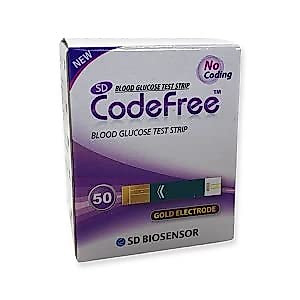 SD Codefree Blood Glucose Monitor/Monitoring Test/Testing Kit Replacement Strips (No I am NOT a Diabetic, 3 boxes of 50 Strips)