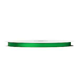 LIUYAXI Green Double Face Satin Ribbon 1/4" X 50 Yards, Ribbons Perfect for Crafts, Gift Wrapping, Bow Making and More