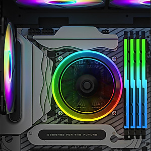 Vetroo Shadow Low-Profile CPU Cooler, 90mm Addressable RGB & PWM Fan, Premium Aluminum Fins 95W TDP Air Cooler for Intel LGA 1200/115X