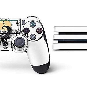 Skinit Decal Gaming Skin Compatible with PS4 Pro Bundle - Officially Licensed Disney The Nightmare Before Christmas Jack on Spiral Hill Art Design