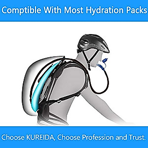 KUREIDA Hydration Bladder 2 Liter Leak Proof Water Reservoir,BPA Free,Wide Opening,Military Water Bladder Combined with Hydration Backpacks for Biking Hiking Running Camping Climbing.Blue